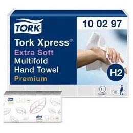 Tork 100297 Premium Papierhandt&uuml;cher interfold, hochwei&szlig; 21 x 34 cm 1 Karton = 2100 T&uuml;cher