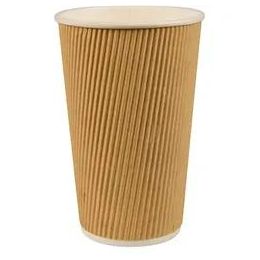 Papstar Trinkbecher, Pappe 0,4 l &Oslash; 9 cm, 13,7 cm Ripple Wall 200 St&uuml;ck