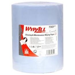Kimberly-Clark WypAll 7301 Reinigungs- & Wartungs-Wischt&uuml;cher Gro&szlig;rolle extra breit L20 blau 2-lagig, 32,5 cm breit, 500 T&uuml;cher 1 Rolle