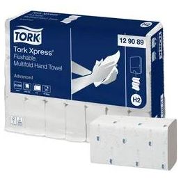 Tork 129089 Xpress Advanced schnellaufl&ouml;sende Papierhandt&uuml;cher Multifold, 21,3 x 24 cm, 2-lagig, wei&szlig; 1 Karton = 4200 T&uuml;cher