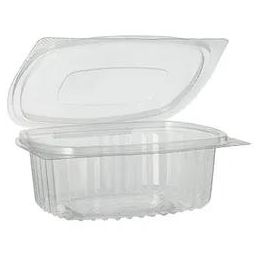 Papstar Starpak Feinkost- und Salatschalen mit Klappdeckel, R-PET oval 375 ml 5 cm x 11,5 cm x 14,4 cm klar 750 St&uuml;ck