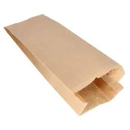 Papstar Papierfaltenbeutel gef&auml;delt Kraftpapier 35 cm x 13 cm x 7 cm braun F&uuml;llinhalt 2 kg 1000 St&uuml;ck