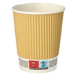 Papstar Trinkbecher, Pappe 0,2 l &Oslash; 8 cm, 9 cm Ripple Wall 500 St&uuml;ck