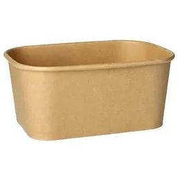 Papstar Verpackungsbecher, Pappe rechteckig 1000 ml 7,5 cm x 17,3 cm x 12,3 cm braun 300 St&uuml;ck