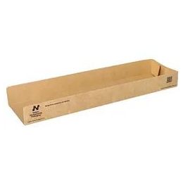 Papstar Conpax (LM) Snacktrays, Pappe "NOTPLA" 3 cm x 7,5 cm x 28,5 cm braun 720 St&uuml;ck