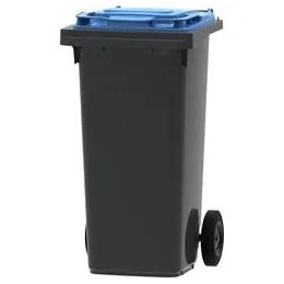 Vepa Bins Mini Container 120 Liter mit Klappdeckel zweifarbig grau/blau