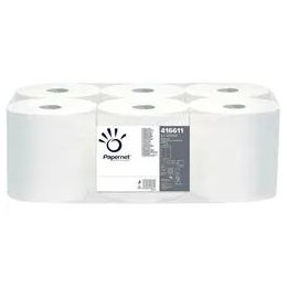Papernet midi Handtuchrollen Innenabrollung, 1-lagig, Recycling, 274 Meter 1 Karton = 6 Rollen