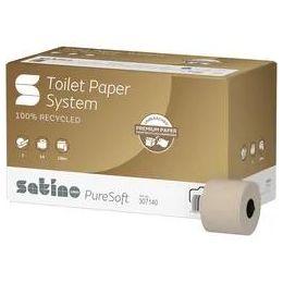 Satino by Wepa PureSoft System-Toilettenpapier JT3, Recycling, 2-lagig, beige, 100 Meter 1 Pack = 24 Rollen