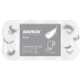 Katrin 11711 Plus Toilet 250 SOFT Toilettenpapier 3-lagig 250 Blatt 1 Pack = 72 Rollen