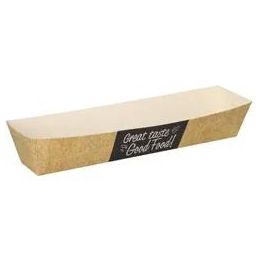 Papstar Snacktrays, Pappe "pure" 3,5 cm x 3,3 cm x 18,5 cm "Good Food" 700 St&uuml;ck
