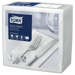 Tork 477554 Advanced Dinnerserviette 1/8-Falz, 19,8 x 9,8 cm, 2-lg, wei&szlig; 1 Karton = 1800 T&uuml;cher