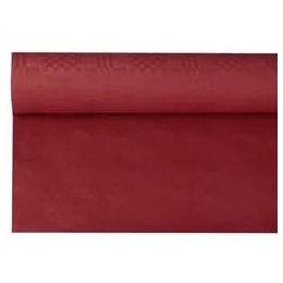 Papstar Papiertischtuch mit Damastpr&auml;gung 8 m x 1,2 m bordeaux 12 St&uuml;ck