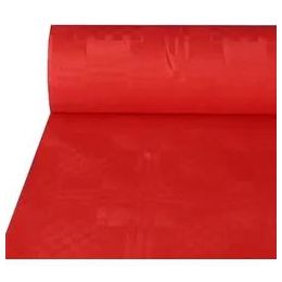 Papstar Papiertischtuch mit Damastpr&auml;gung 50 m x 1 m rot 4 St&uuml;ck