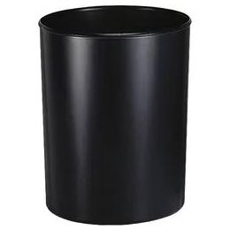 HAN Vepa Bins Feuerfester Papierkorb mit Aluminiumeinsatz 13 Liter offen schwarz
