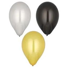 Papstar Luftballons &Oslash; 25 cm schwarz/gold/silber 72 St&uuml;ck