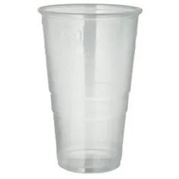 Papstar Pro Pac Bierbecher, PP 0,5 l &Oslash; 9,5 cm, 14,8 cm transparent mit Schaumrand 1600 St&uuml;ck