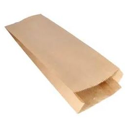 Papstar Papierfaltenbeutel gef&auml;delt Kraftpapier 42 cm x 15 cm x 7 cm braun F&uuml;llinhalt 3 kg 1000 St&uuml;ck