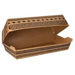 Papstar Conpax (LM) Baguetteboxen, Pappe 7,5 cm x 10,7 cm x 22 cm braun "Maori" gro&szlig; 300 St&uuml;ck