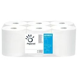 Papernet Centrefeed Handtuchrollen Innenabrollung, 2-lagig, Zellstoff, 108 Meter 1 Pack = 6 Rollen