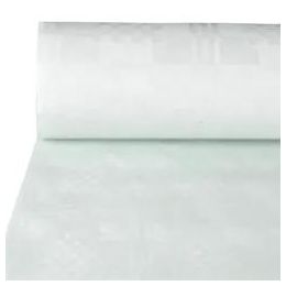 Papstar Papiertischtuch mit Damastpr&auml;gung 100 m x 1 m wei&szlig; 3 St&uuml;ck
