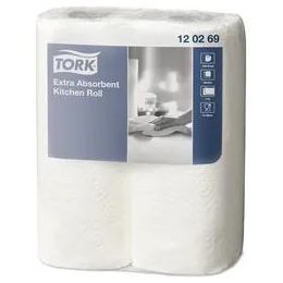 Tork 120269 Premium extra-saugf&auml;hige K&uuml;chenrolle 2-lagig wei&szlig; 1 Pack = 24 Rollen
