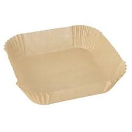 Papstar Backpapiere 16 cm x 16 cm x 4,5 cm braun f&uuml;r Hei&szlig;luftfritteusen 1000 St&uuml;ck