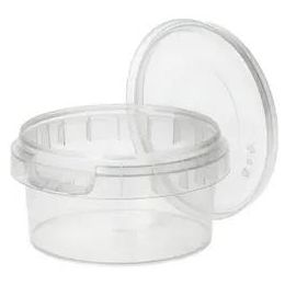 Papstar Starpak Feinkostbecher, PP rund 80 ml &Oslash; 6,9 cm, 3,65 cm transparent mit Originalit&auml;tsverschluss 1000 St&uuml;ck