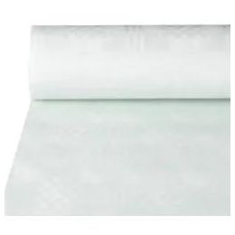 Papstar Papiertischtuch mit Damastpr&auml;gung 50 m x 1 m wei&szlig; 5 St&uuml;ck