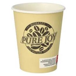 Papstar Trinkbecher, Pappe 0,2 l &Oslash; 8 cm, 9,2 cm creme "Pure Joy" 200 St&uuml;ck