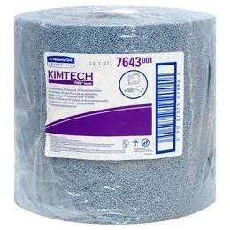 Kimtech 7643 Prozesswischt&uuml;cher Gro&szlig;rolle blau 1-lagig, 34 cm breit, 500 T&uuml;cher 1 Rolle
