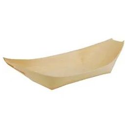 Papstar Fingerfood - Schalen, Holz "pure" 19 cm x 10 cm "Schiffchen" 500 St&uuml;ck