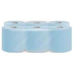 Lucart 1.300 Putztuchrollen Innenabrollung CF blau 1-lagig, 300 Meter 1 Pack = 6 Rollen