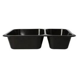 Papstar Starpak Mikrowellenschalen, PP 2-geteilt 1205 ml 4,9 cm x 22,7 cm x 17,8 cm schwarz 500 St&uuml;ck