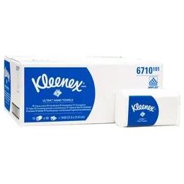 Kleenex Ultra 6710 Papierhandt&uuml;cher Interfold 21,5 x 31,8 cm, 3-lagig, wei&szlig; 1 Karton = 1440 T&uuml;cher