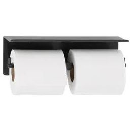 Bobrick B-540 WC-Papierrollenhalter mit Ablage f&uuml;r 2 Rollen Edelstahl mattschwarz