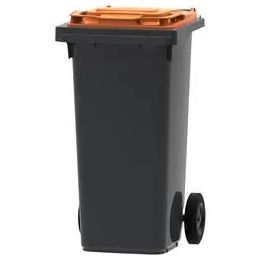 Vepa Bins Mini Container 120 Liter mit Klappdeckel zweifarbig grau/orange