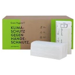 Green Hygiene Falthandt&uuml;cher FRIEDA Recycling V-Falz 25 x 23 cm 2-lagig, wei&szlig; 1 Karton = 4000 T&uuml;cher