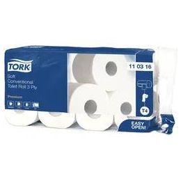 Tork 110316 Premium Toilettenpapier extra weich Kleinrollen T4 3-lagig 250 Blatt 1 Pack = 72 Rollen