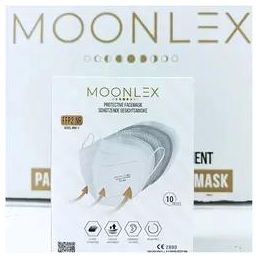 MOONLEX FFP2 Atemschutzmasken, 5-lagig, CE-Nummer 2890 wei&szlig;