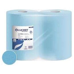 Lucart SkyTech 3.500 XL Industrielle Putztuchrollen blau 3-lagig, 36 cm breit, 500 T&uuml;cher 1 Pack = 2 Rollen