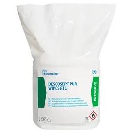 Dr. Schumacher Descosept Pur Wipes RTU alkoholische T&uuml;cher 2 Nachf&uuml;llpack mit je 120 T&uuml;chern