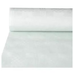 Papstar Papiertischtuch mit Damastpr&auml;gung 50 m x 0,8 m wei&szlig; 1 St&uuml;ck