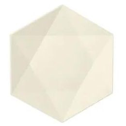 Papstar Teller Zuckerrohr "pure" 6-eckig 2,5 cm x 26 cm x 23 cm wei&szlig; "Diamond" 144 St&uuml;ck
