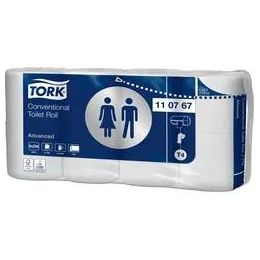 Tork 110767 Advanced Toilettenpapier Kleinrolle T4 2-lagig 250 Blatt 1 Pack = 64 Rollen
