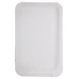 Papstar ABC Pak Teller, Pappe [rc] eckig 10 cm x 16 cm wei&szlig; 3000 St&uuml;ck