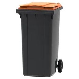 Vepa Bins Mini Container 240 Liter mit Klappdeckel zweifarbig grau/orange