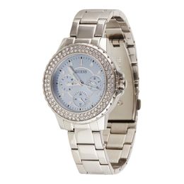 Guess Uhr Damen Gr&ouml;&szlig;e One Size hellblau / silber / transparent
