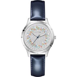 Guess Uhr Damen Gr&ouml;&szlig;e One Size dunkelblau / silber