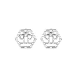 Philipp Plein Jewellery Ohrringe 'HEXAGON' Damen Gr&ouml;&szlig;e One Size silber