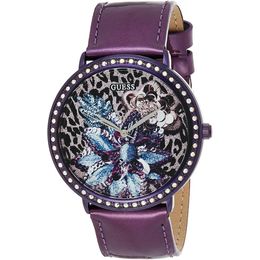 Guess Uhr Damen Gr&ouml;&szlig;e One Size hellblau / brombeer / schwarz / silber